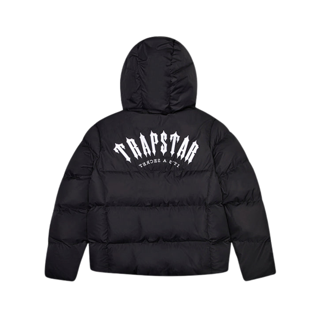 Trapstar Irongate Hooded Puffer Jacket - Black | Hype Locker UK
