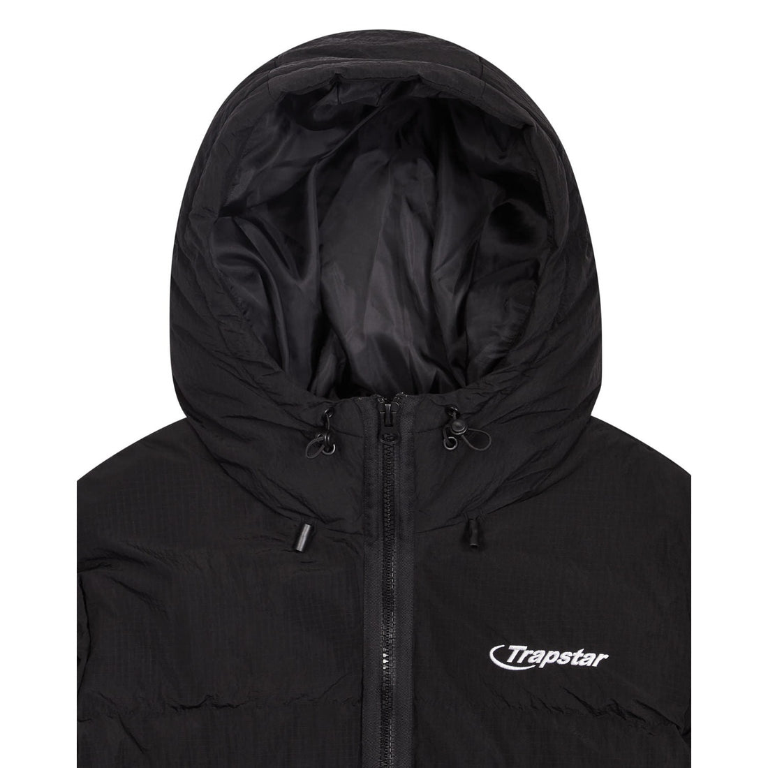 Trapstar Hyperdrive Hooded Puffer Jacket - Black | Hype Locker UK