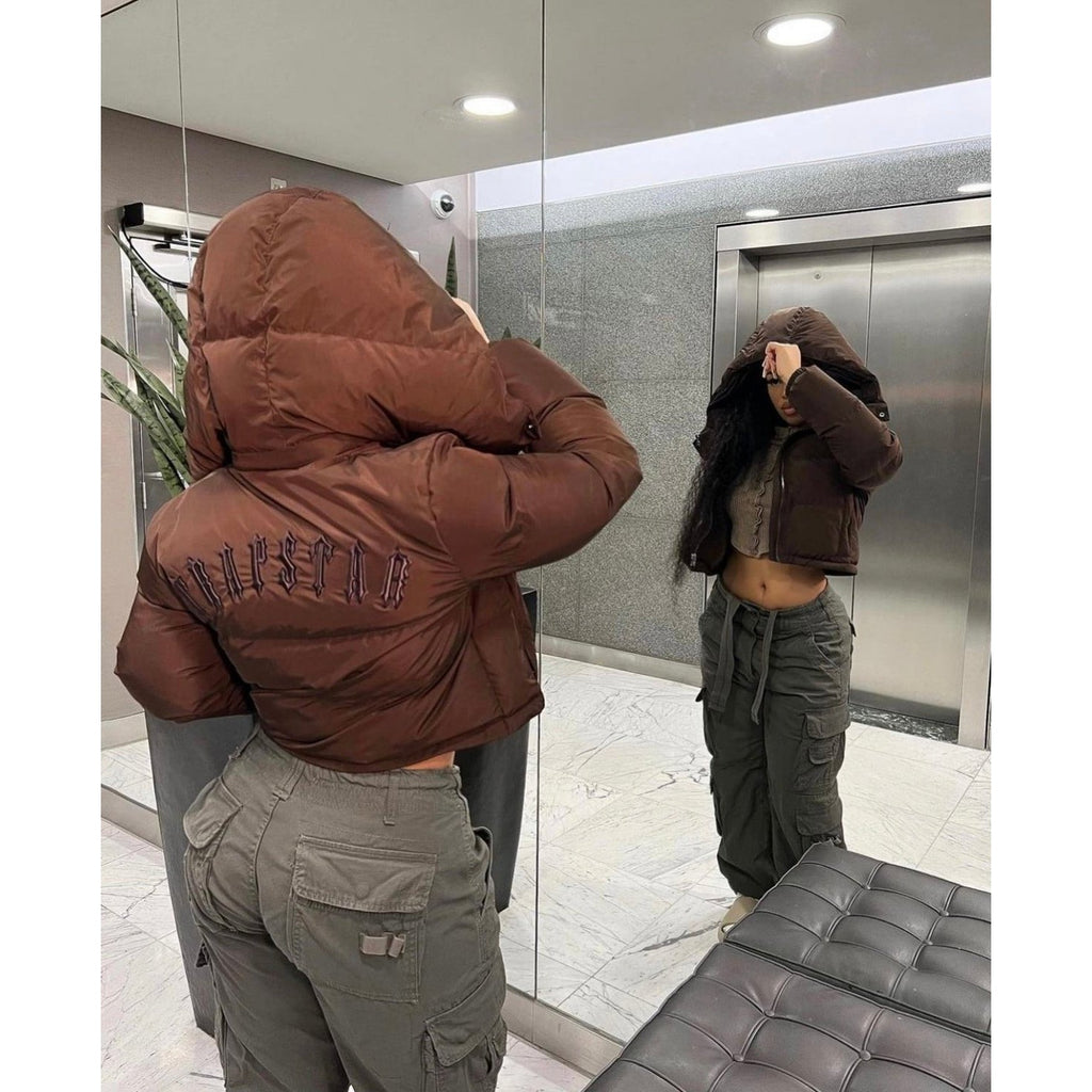 Trapstar Women's Irongate Detachable Hooded Puffer Jacket - Brown ...